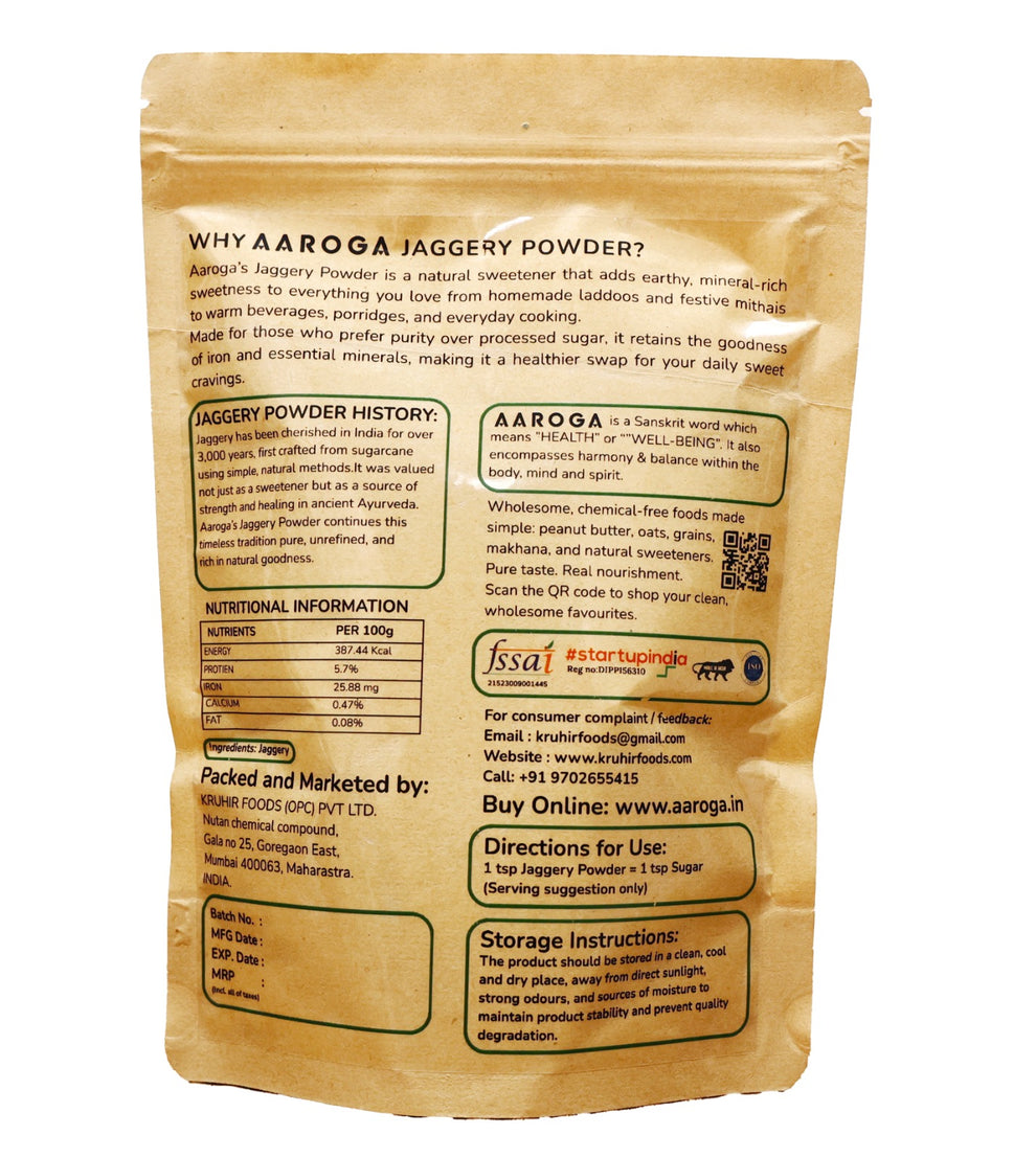 Jaggery Powder 500gm – Aaroga